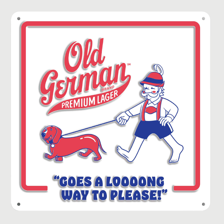 Old German Dog Tin Sign | Pittsburgh Brewing Company